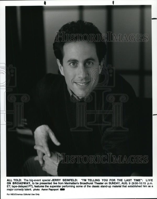 1998 Press Photo Jerry Seinfeld in I'm Telling You for the Last Time ...