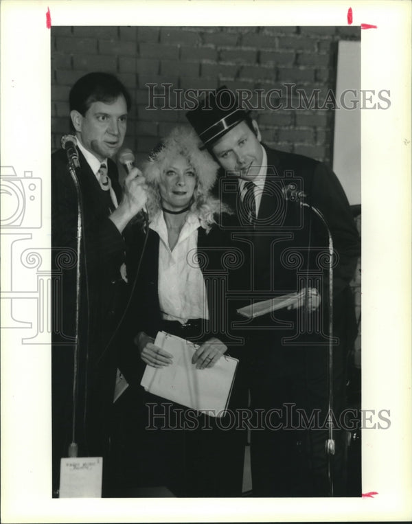 1988 Press Photo Steve and Vicki Farrell, Ken Polk, Radio Music Theater ...