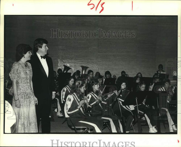 1979 Press Photo Spring Branch High School Band Plays in Jones Hall ...
