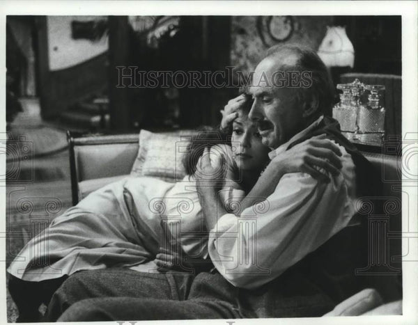 1983 Press Photo Rachel Ward, Richard Kiley in "The Thorn Birds" ABC ...