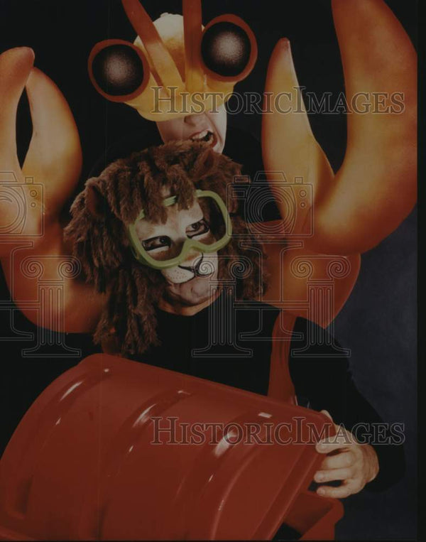 1997 Press Photo Mick Corley, Alicia Church in Texas Mime Theatre prod ...
