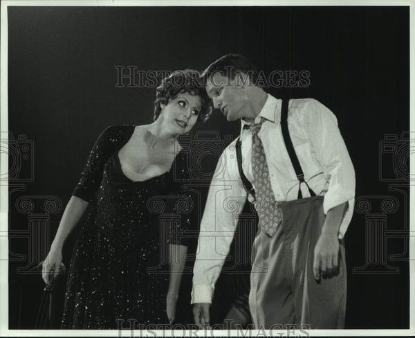 2000 Press Photo Jill Powell, Jarrod Emick in "Damn Yankees" at Houston ...