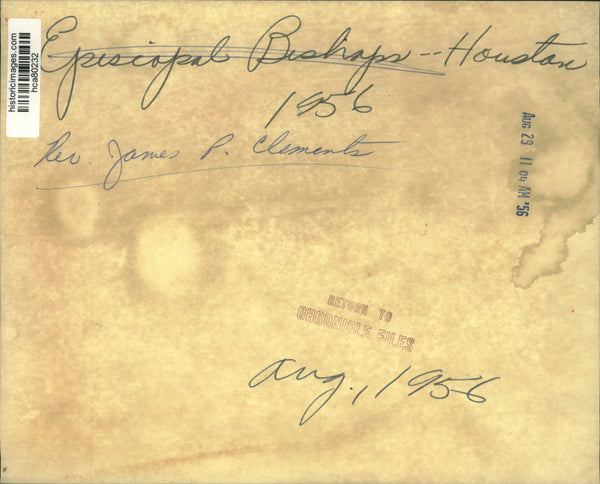 1956 Press Photo Episcopal Bishops with Reverend James P. Clements of ...