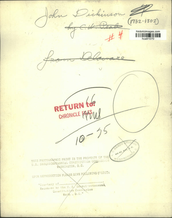 1925 Press Photo John Dickinson, Founding Father of the United States ...