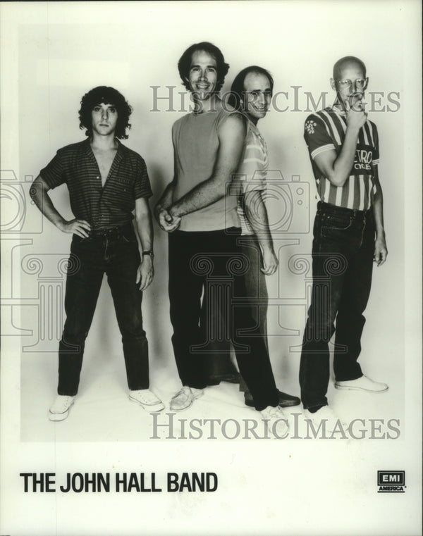 1982 Press Photo Members of the pop music group The John Hall Band ...