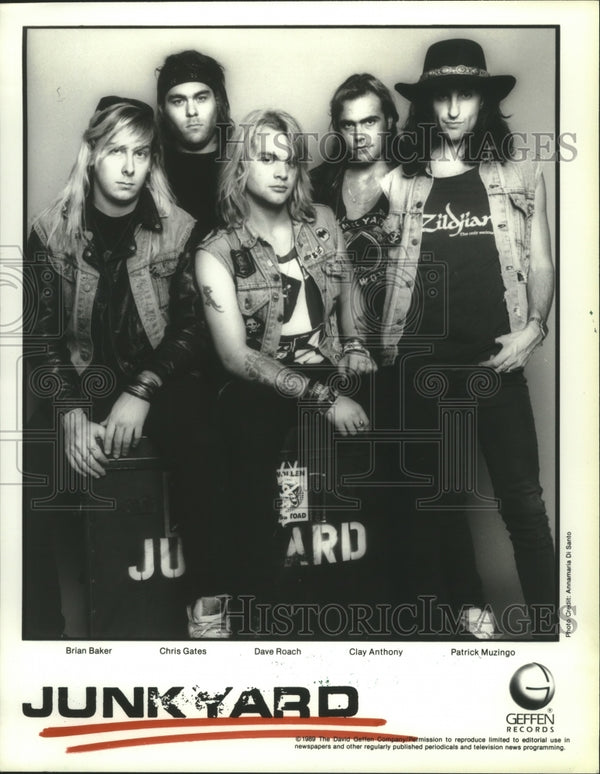 1989 Press Photo Members of the music group Junkyard pose for a photo ...