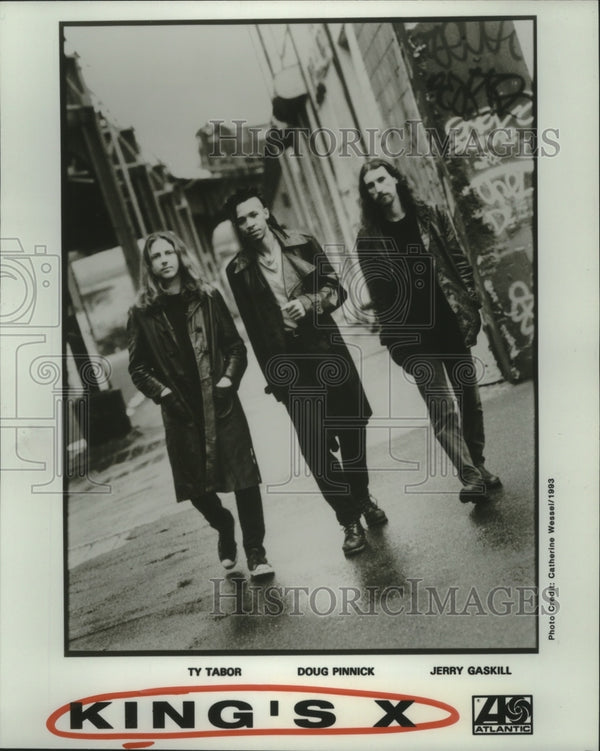 1994 Press Photo Ty Tabor, Doug Pinnick and Jerry Gaskill of King's X ...