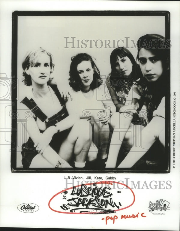 1993 Press Photo Members of the pop music group Luscious Jackson ...