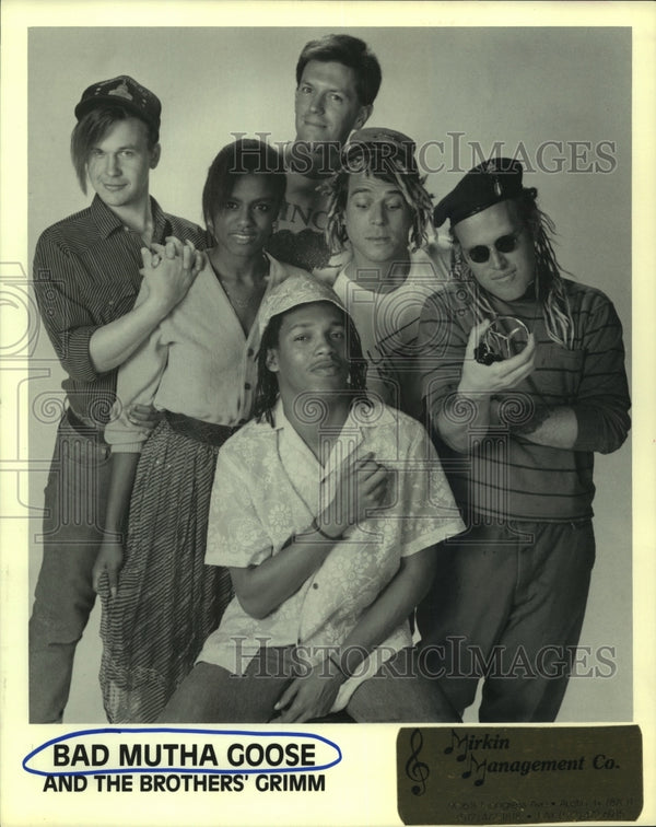 1989 Press Photo "Bad Mutha Goose and the Brothers' Grimm" Music Group ...