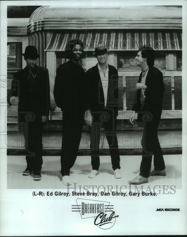 1987 Press Photo"Breakfast Club" Gary Bruke, Ed Gilroy, Dan Gilroy ...