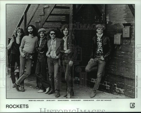 1981 Press Photo Rockets band members - hcp09542 - Historic Images