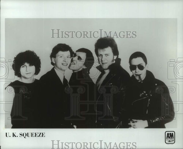 1981 Press Photo Members of the pop music group "U.K. Squeeze ...