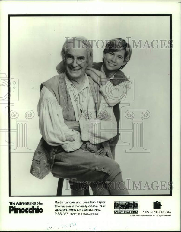 1996 Press Photo Jonathan Taylor Thomas, Martin Landau in "Pinocchio ...