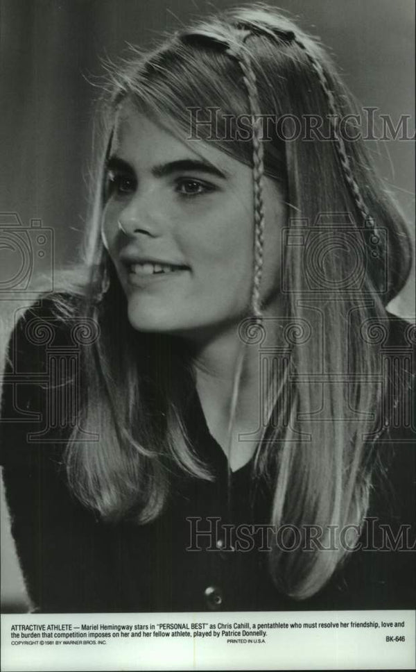 1981 Press Photo Mariel Hemingway stars as Chris Cahill in "Personal ...