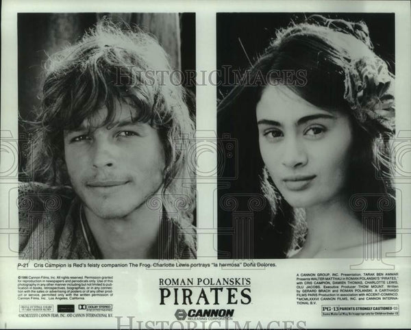 1986 Press Photo Actors Cris Campion, Charlotte Lewis: Roman Polanski ...