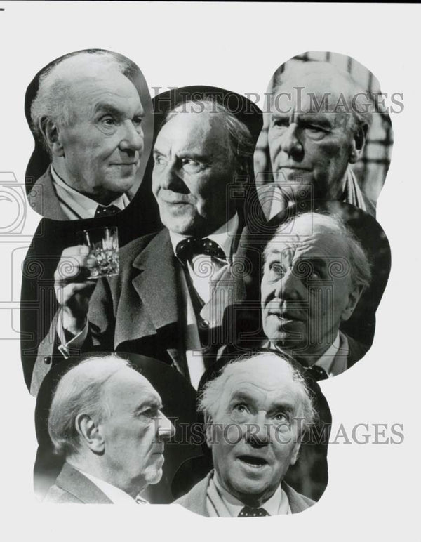 1986 Press Photo Actor Sir Ralph Richardson in David Storey's "Early ...