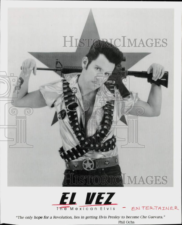 1996 Press Photo Entertainer El Vez, The Mexican Elvis - hcq45777 ...