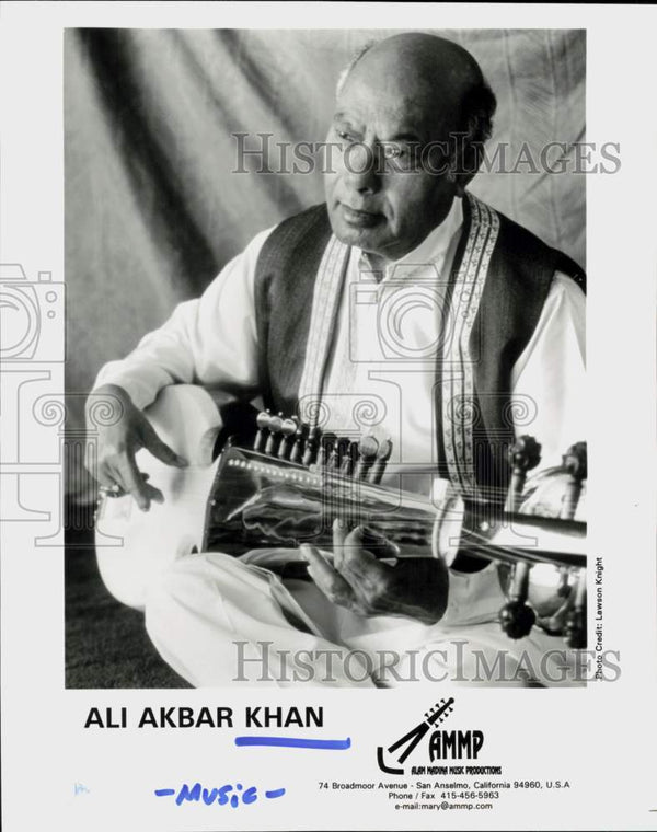 1998 Press Photo Musician Ali Akbar Khan - hcq45829 - Historic Images