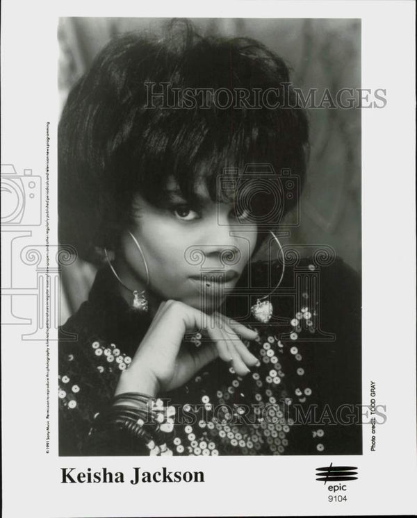 1991 Press Photo Entertainer Keisha Jackson - hcq45911 - Historic Images