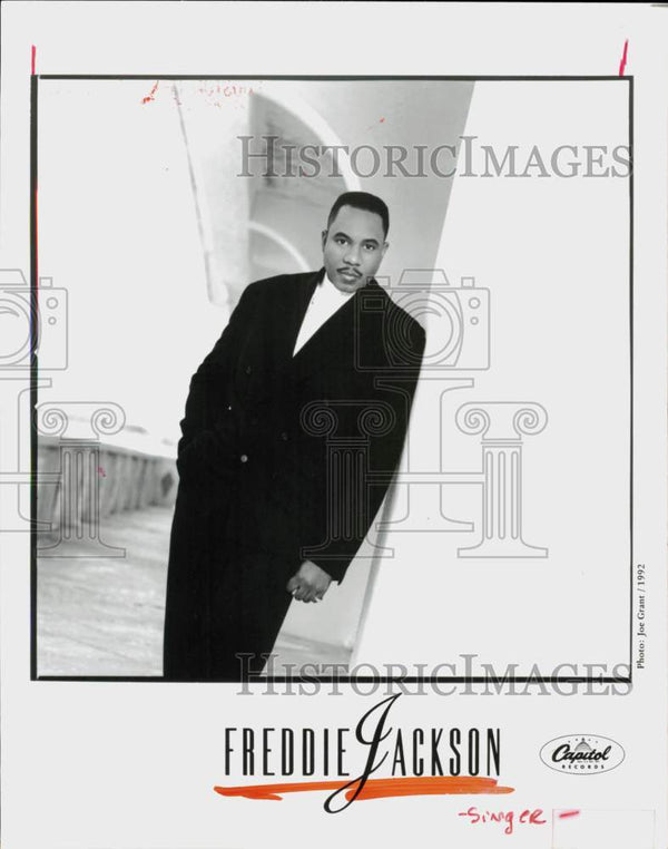 1992 Press Photo Singer Freddie Jackson - hcq45917 - Historic Images