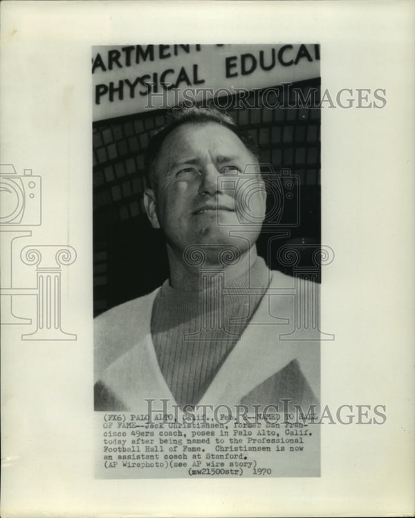 1970 Press Photo Former San Francisco coach, Jack Christiansen, to Hall ...