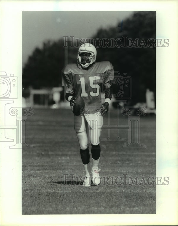 1987 Press Photo Houston Oilers' rookie receiver Curtis Duncan at ...