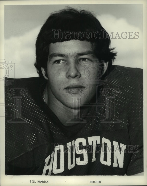 1972 Press Photo University of Houston football player Bill Hamrick ...