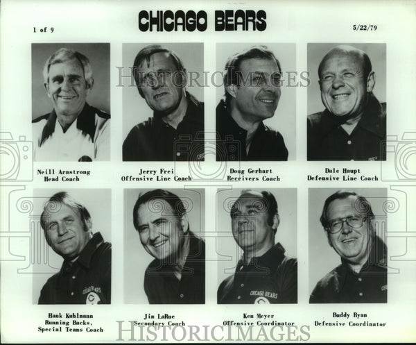 1979 Press Photo Members of the Chicago Bears coaching staff ...
