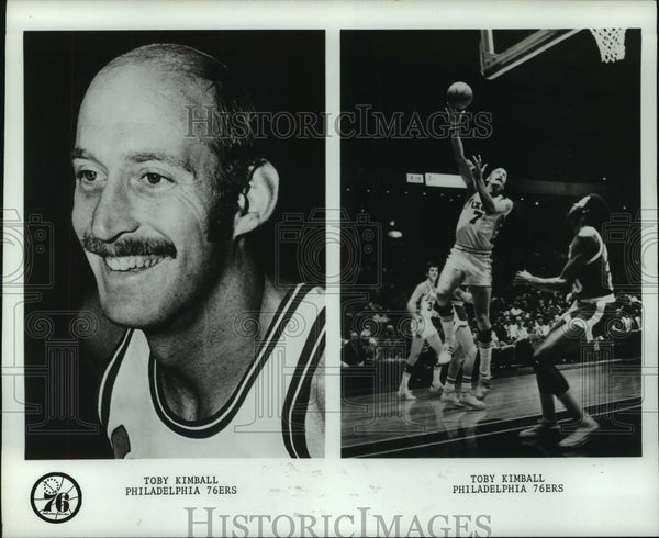 1974 Press Photo Philadelphia 76'ers basketball player Tony Kimball ...