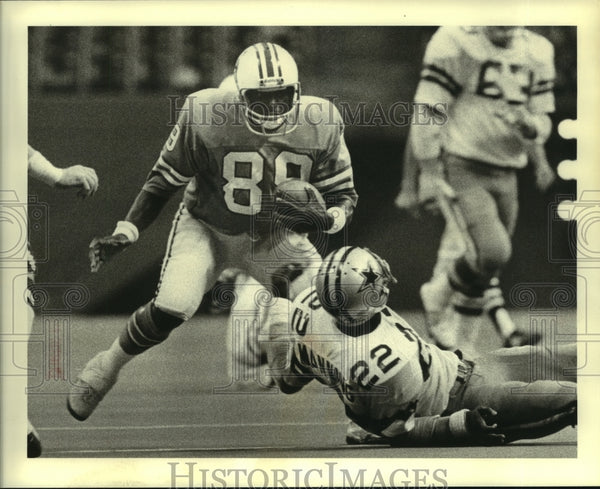 1979 Press Photo Houston Oilers Eddie Foster carries ball against ...
