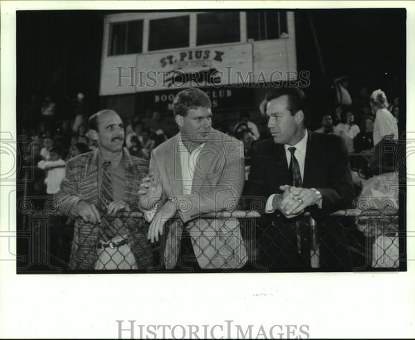 1992 Press Photo St. Pius alums Steve Straub, Mike Stolce and Gary ...