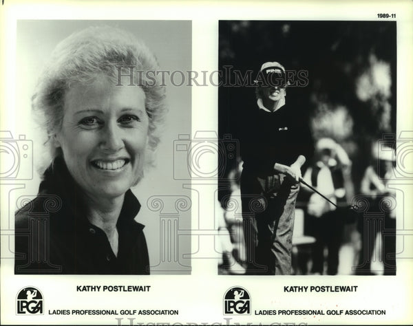 1989 Press Photo Ladies professional golfer Kathy Postlewait ...