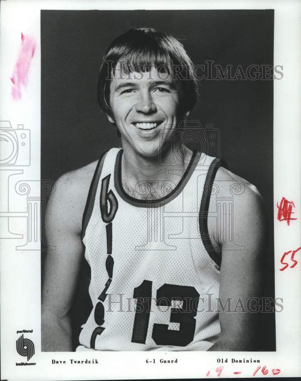 1977 Press Photo Dave Twardzik, guard for the Portland Trail Blazers ...