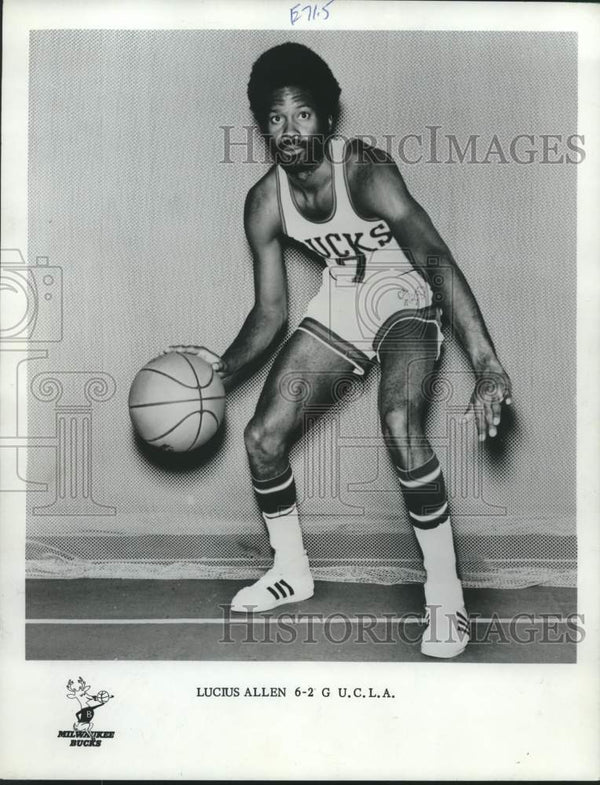 1972 Press Photo Lucius Allen, basketball player for the Milwaukee ...