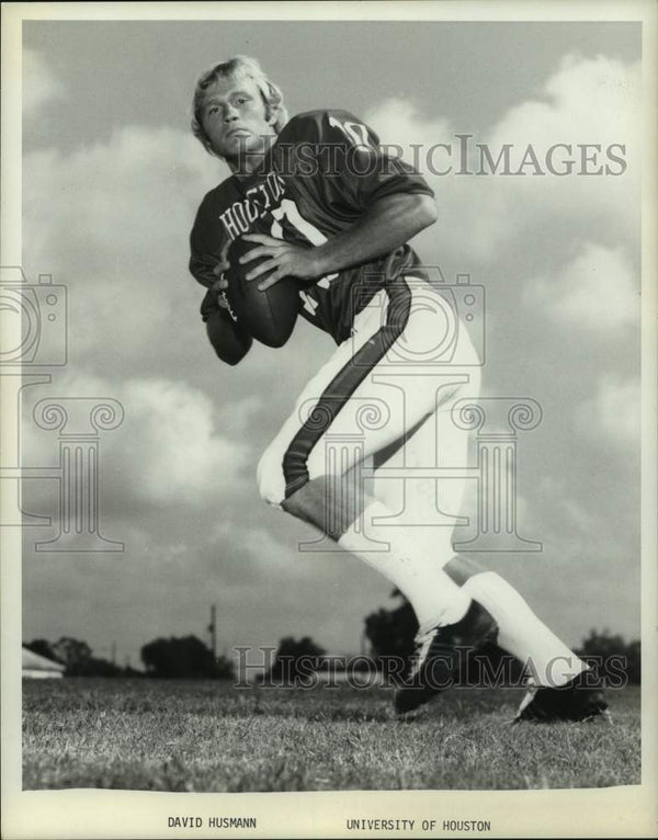 Press Photo University of Houston football player David Husmann ...