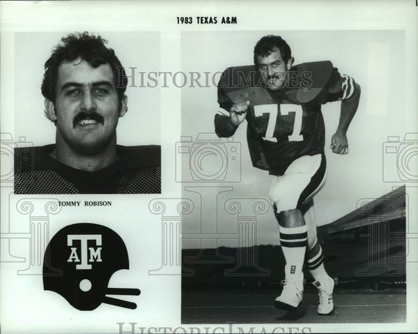 1983 Press Photo Texas A&M University football player Tommy Robison ...