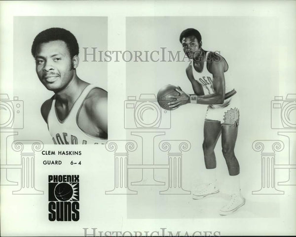 1973 Press Photo Phoenix Suns basketball guard, 6'-4" Clem Haskins ...