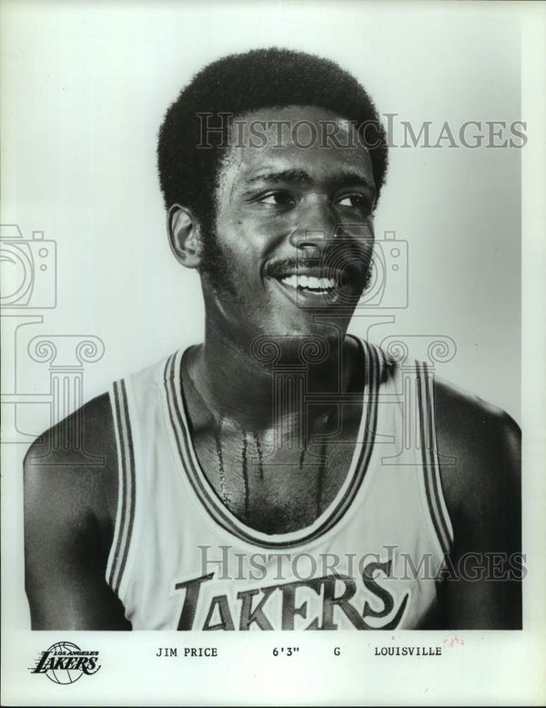 1973 Press Photo Los Angeles Lakers basketball player Jim Price ...