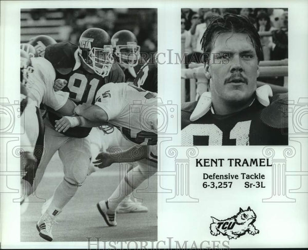 Press Photo Texas Christian college football player Kent Tramel ...