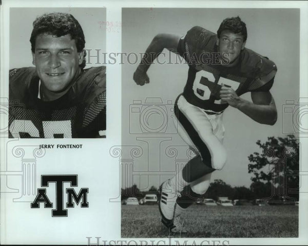 1988 Press Photo Texas A&M college football player Jerry Fontenot ...