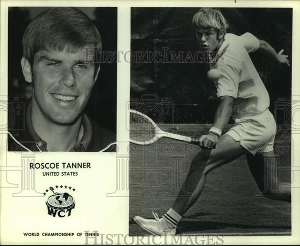 1975 Press Photo World Championship of Tennis player Roscoe Tanner ...