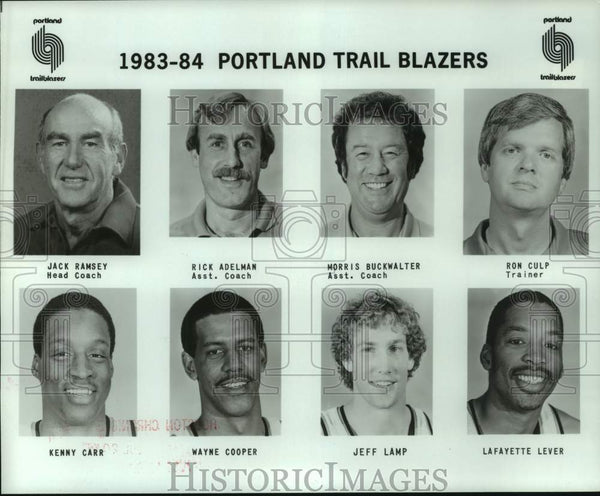 1983 Press Photo 1983-84 Portland Trail Blazers staff and players ...