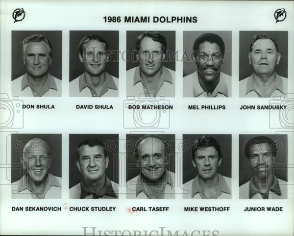 1989 Press Photo 1986 Miami Dolphins staff members - hcs24158 ...