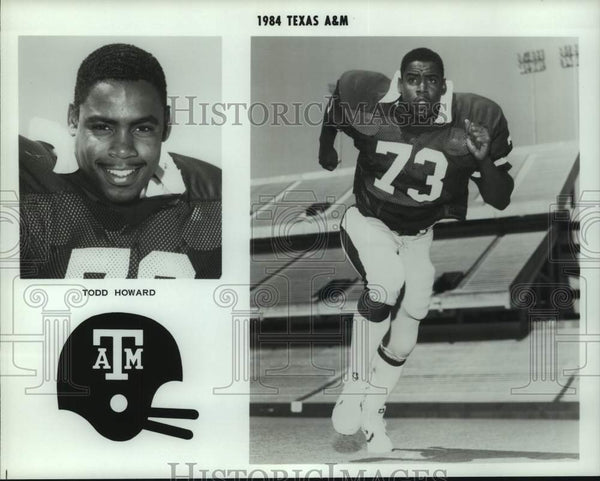 1984 Press Photo Texas A&M college football player Todd Howard ...