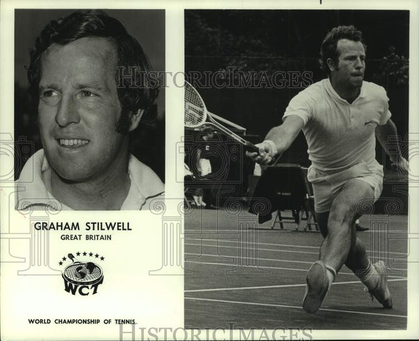 1974 Press Photo Two photos of Great Britain tennis player Graham ...