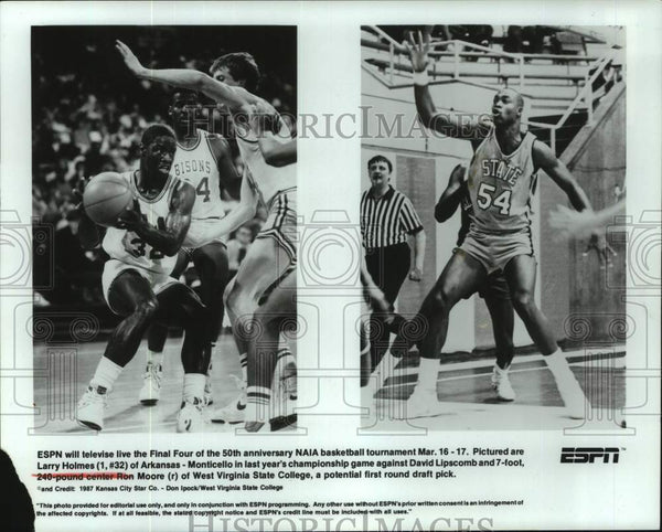 1987 Press Photo Larry Holmes, David Lipscomb, Ron Moore, 1986 Final ...
