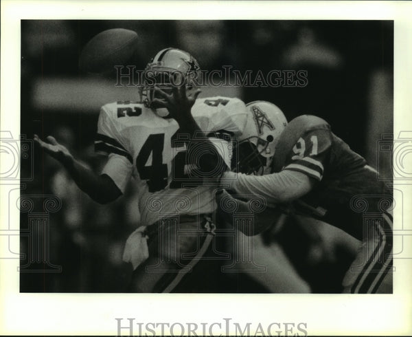 1988 Press Photo Cowboys Darryl Clack and Johnny Meads, Football ...