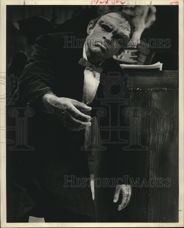 1961 Press Photo Playhouse Theater Actor Ted Gehring Portrays Kafka's ...