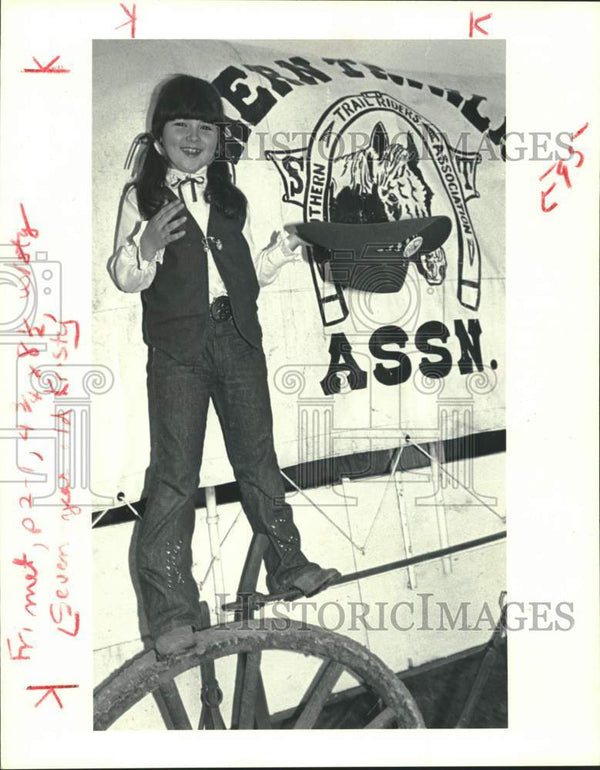 1979 Press Photo Young Southern Trail Rider Kristy Golden of Aldine ...