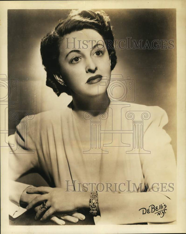 1944 Press Photo Actress Florence Eldredge, wife of actor Fredric March ...